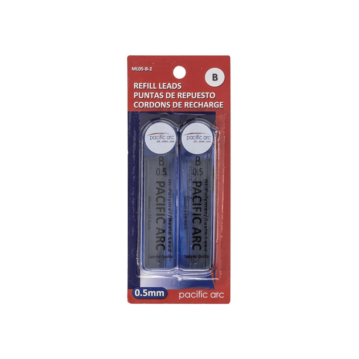 Pacific Arc - 0.5mm Lead Refills - B - 2 Pack | Gwartzman's – Gwartzman ...