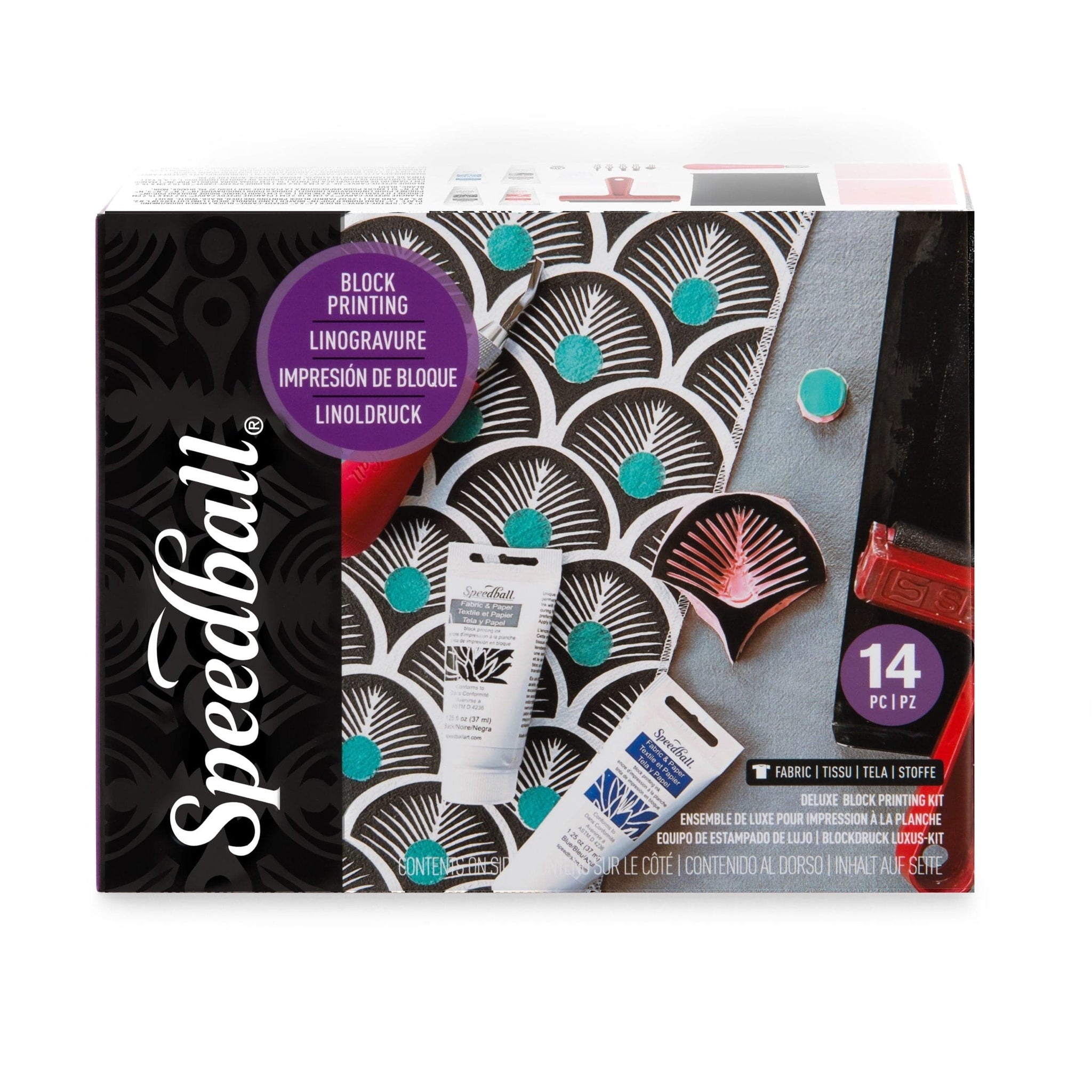 Speedball - Deluxe Fabric Block Printing Kit - 14 Pieces | Gwartzman's ...
