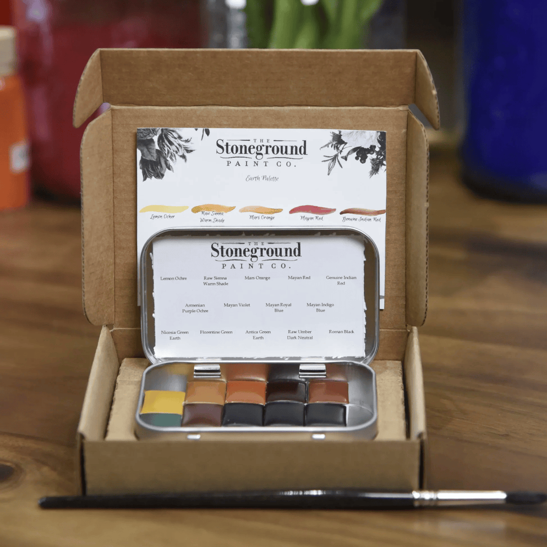 Stoneground - Watercolour Half Pans - Set of 14 Earth Colours ...