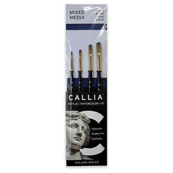Willow Wolfe - Callia Artist Brushes - Flats - Set of 4 | Gwartzman's ...