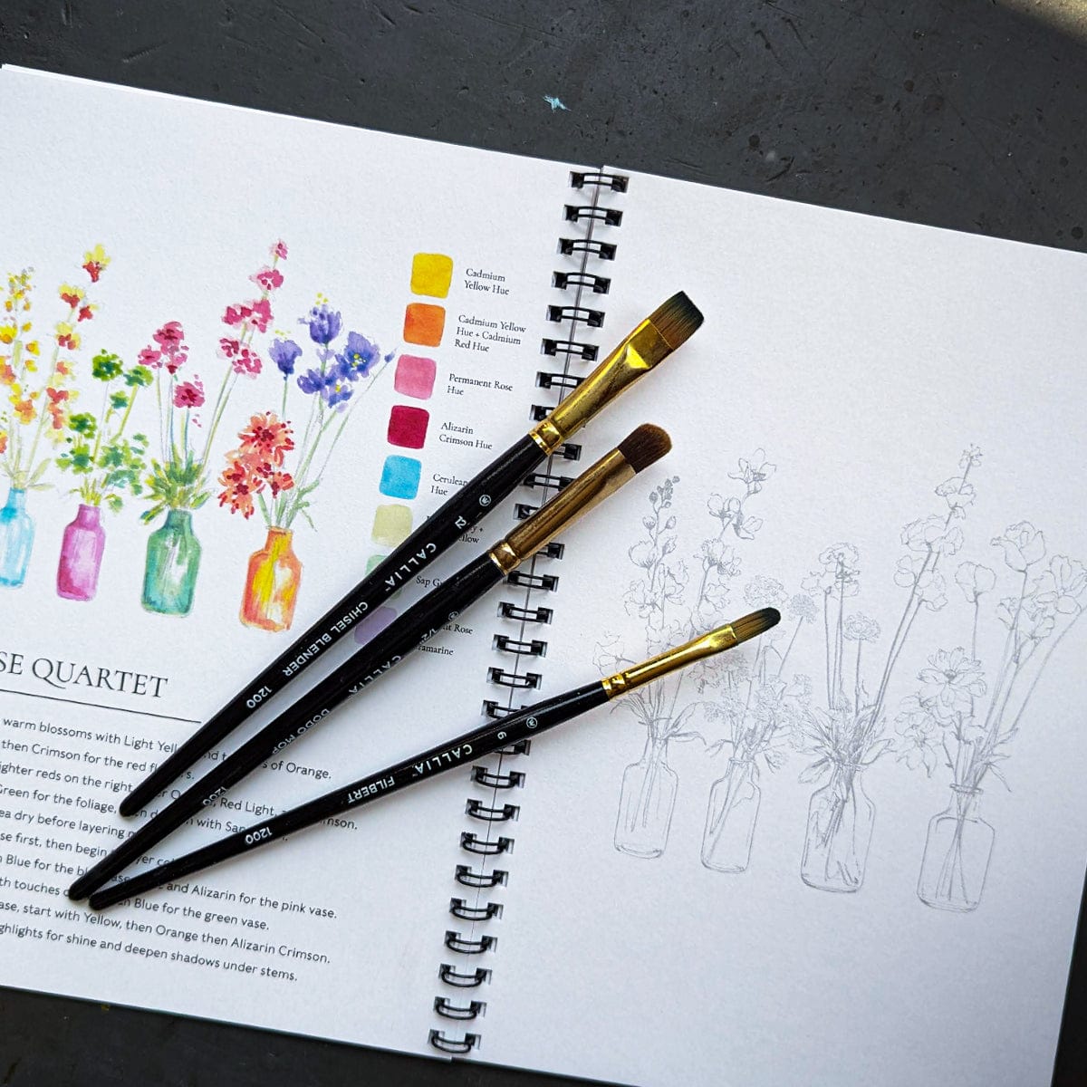 Willow Wolfe - Watercolor Painting Workbook - Blooms & Bouquets ...
