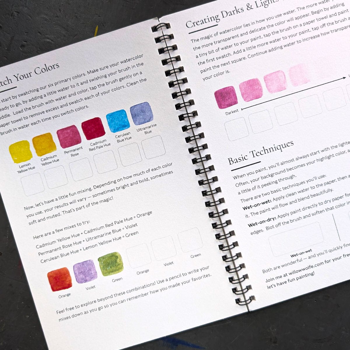 Willow Wolfe - Watercolor Painting Workbook - Cute Critters – Gwartzman ...