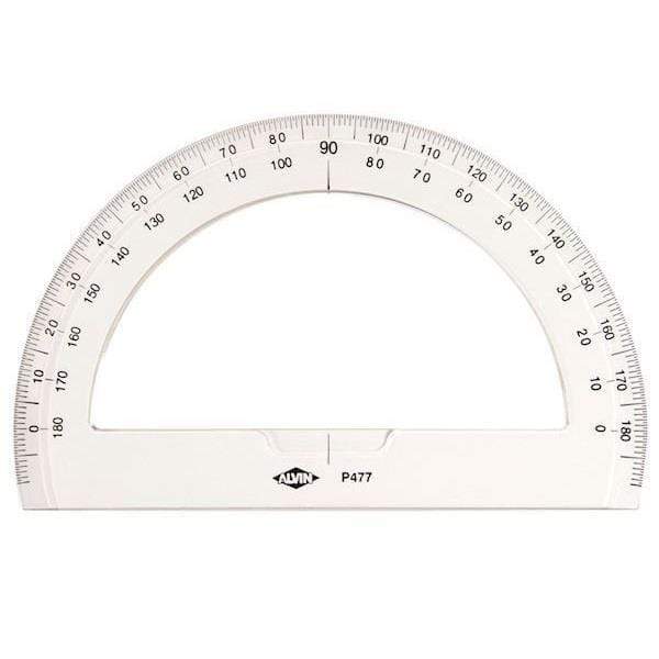 Alvin - Semi Circle 8" Protractor – Gwartzman's Art Supplies