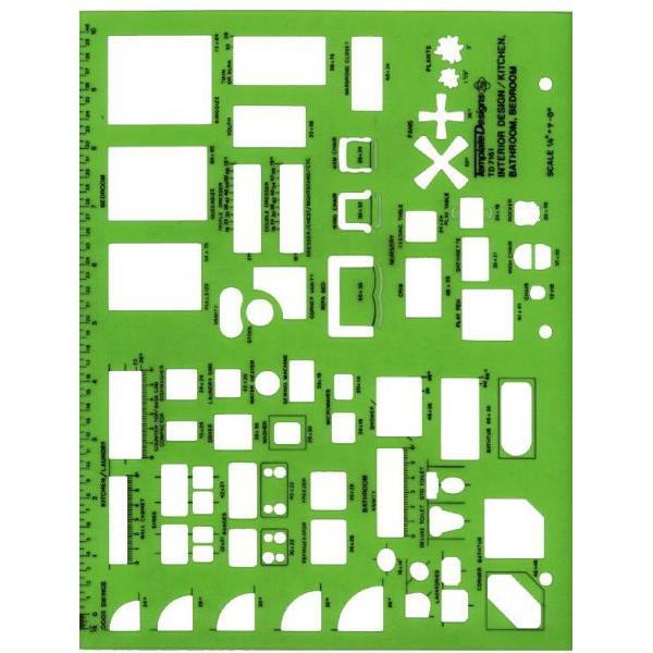 Alvin - Interior Design Template - 1/4" Scale – Gwartzman's Art Supplies