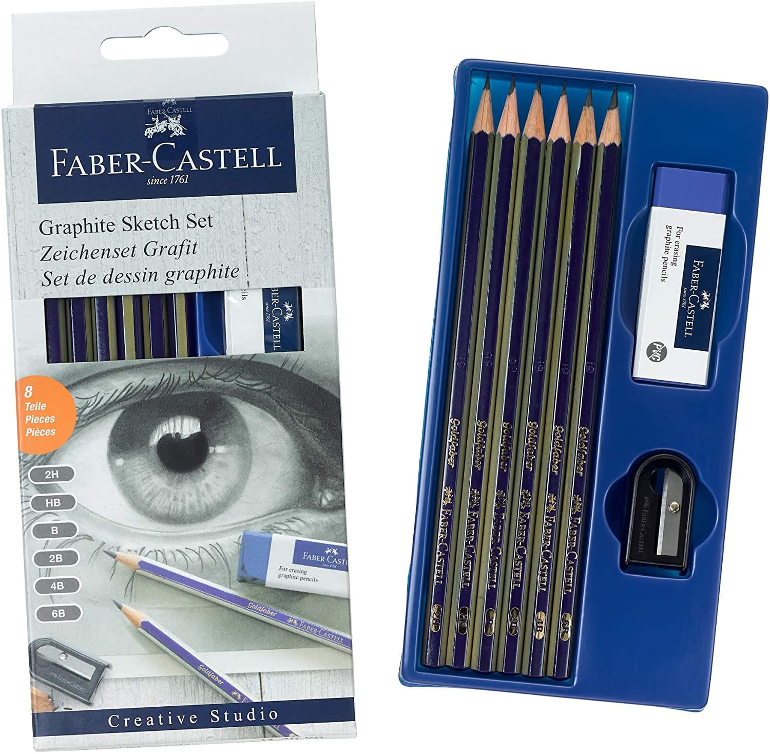 Faber-Castell - Creative Studio - 8 Piece Graphite Sketch Set ...