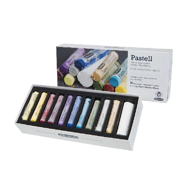 Schmincke - Extra-Soft Pastels - Set of 10 Full Sticks + 1 XL White ...