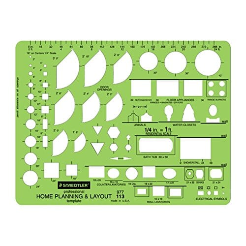 Staedtler - Drafting Template - Home Planning and Layout – Gwartzman's ...