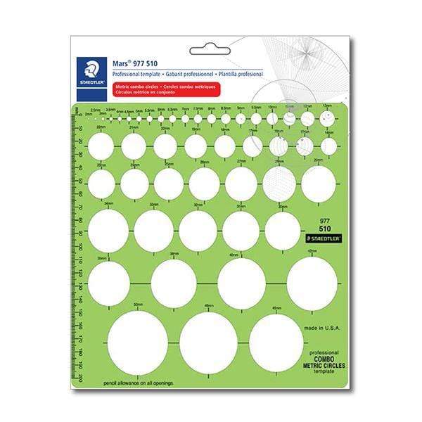 Staedtler Combo Circles Template | Gwartzmans 977-510 – Gwartzman's Art ...